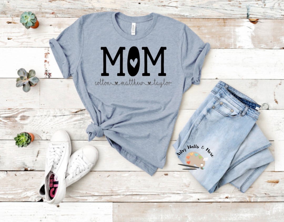 Custom SVG File MOM and Children's Names Svg Cut File Decal Tshirt ...