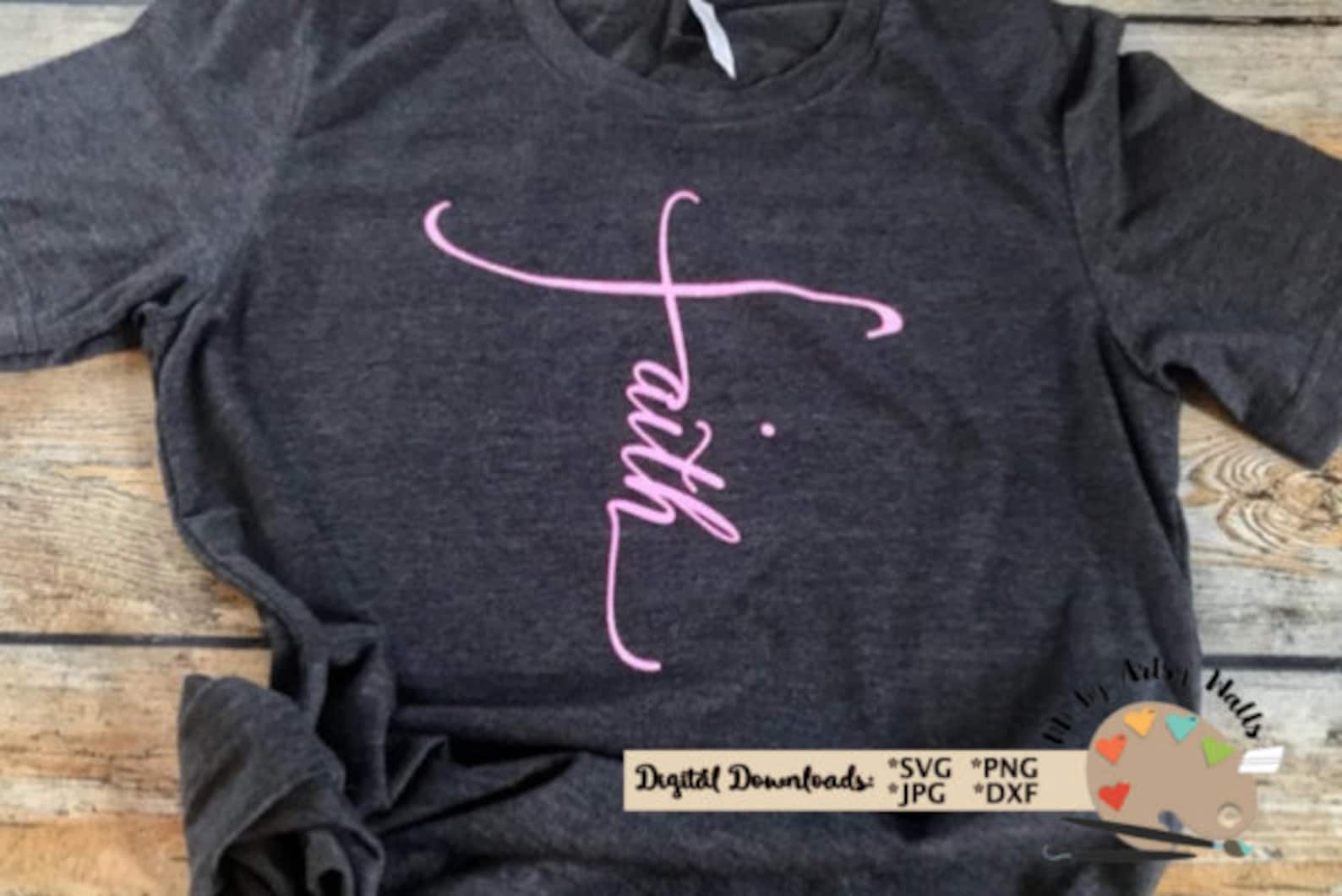 Faith Svg CUT File, Faith Cross Svg File Christian Faith and Sideways ...
