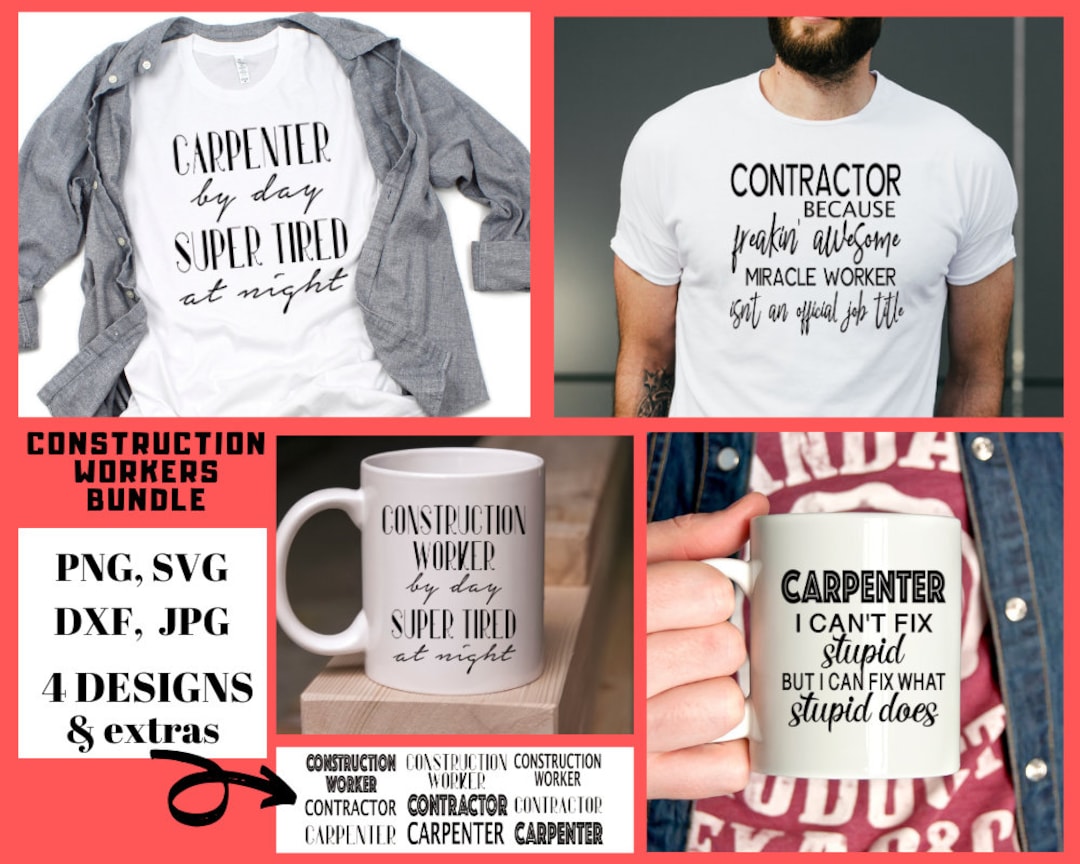Construction Worker Bundle Svg CUT FILE, Contractor Svg Bundle ...