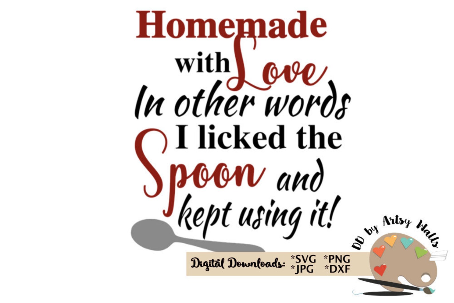 Homemade With Love Svg Cooking Baking Svg Cut File Funny - Etsy