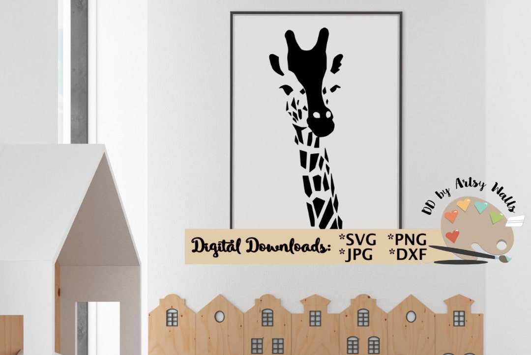 Giraffe Head Svg Giraffe Silhouette Svg Cut File Giraffe Themed Baby ...