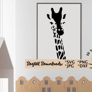 Giraffe Head Svg Giraffe Silhouette Svg Cut File Giraffe Themed Baby ...