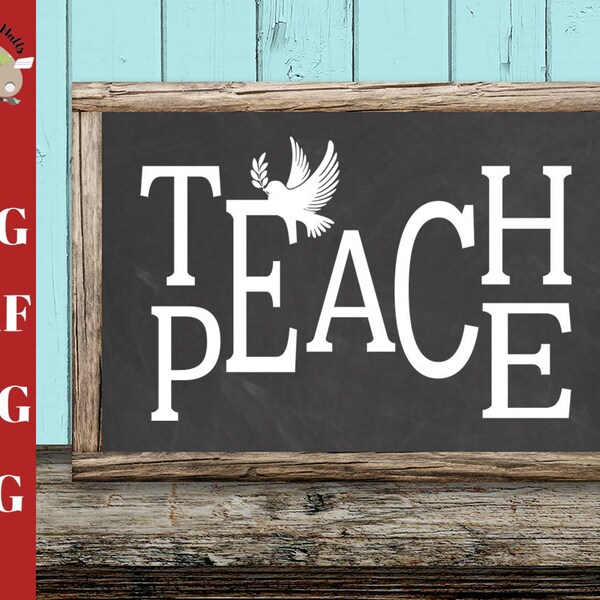 Teach Peace Decal - Etsy