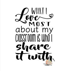 What I Love Most About My Classroom is Who I Share It With Svg Cut File ...