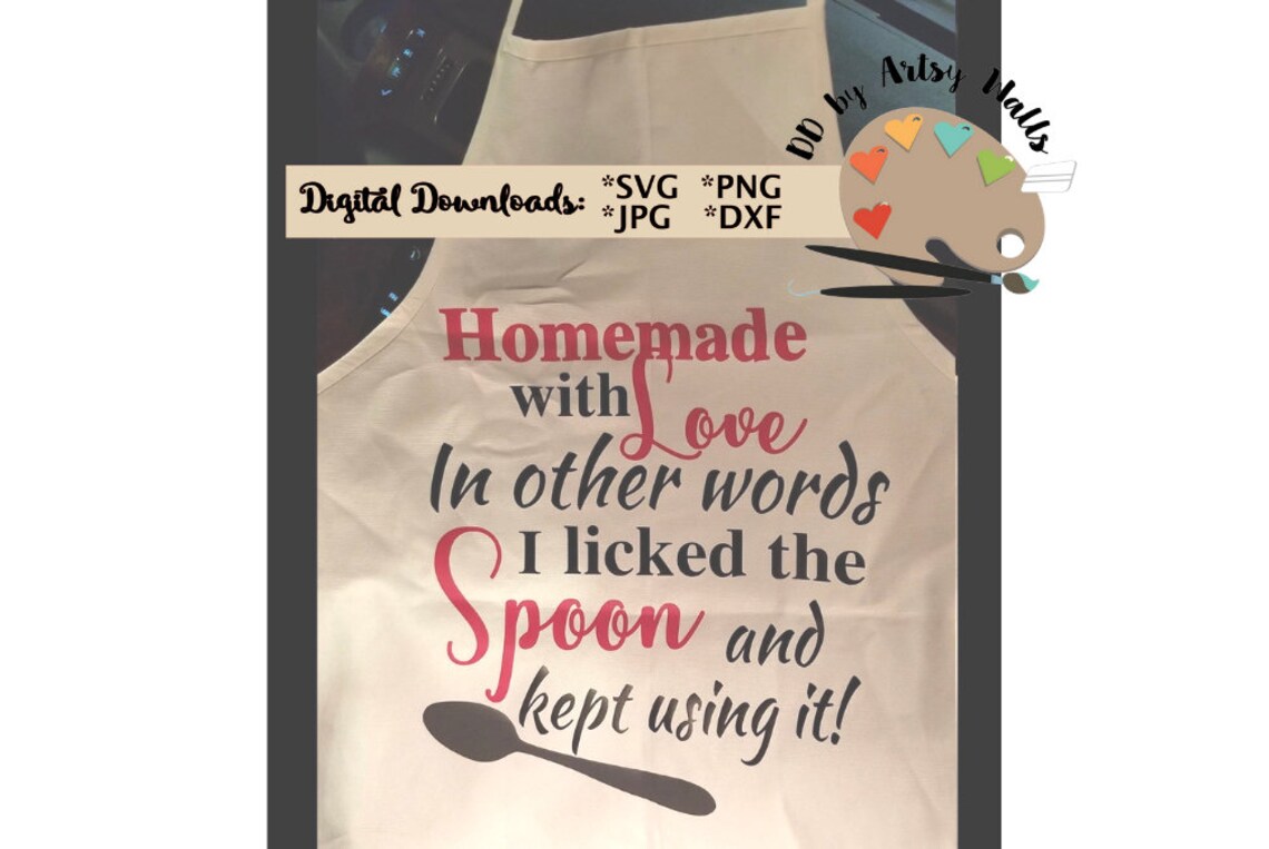 Homemade With Love Svg Cooking Baking Svg Cut File Funny - Etsy
