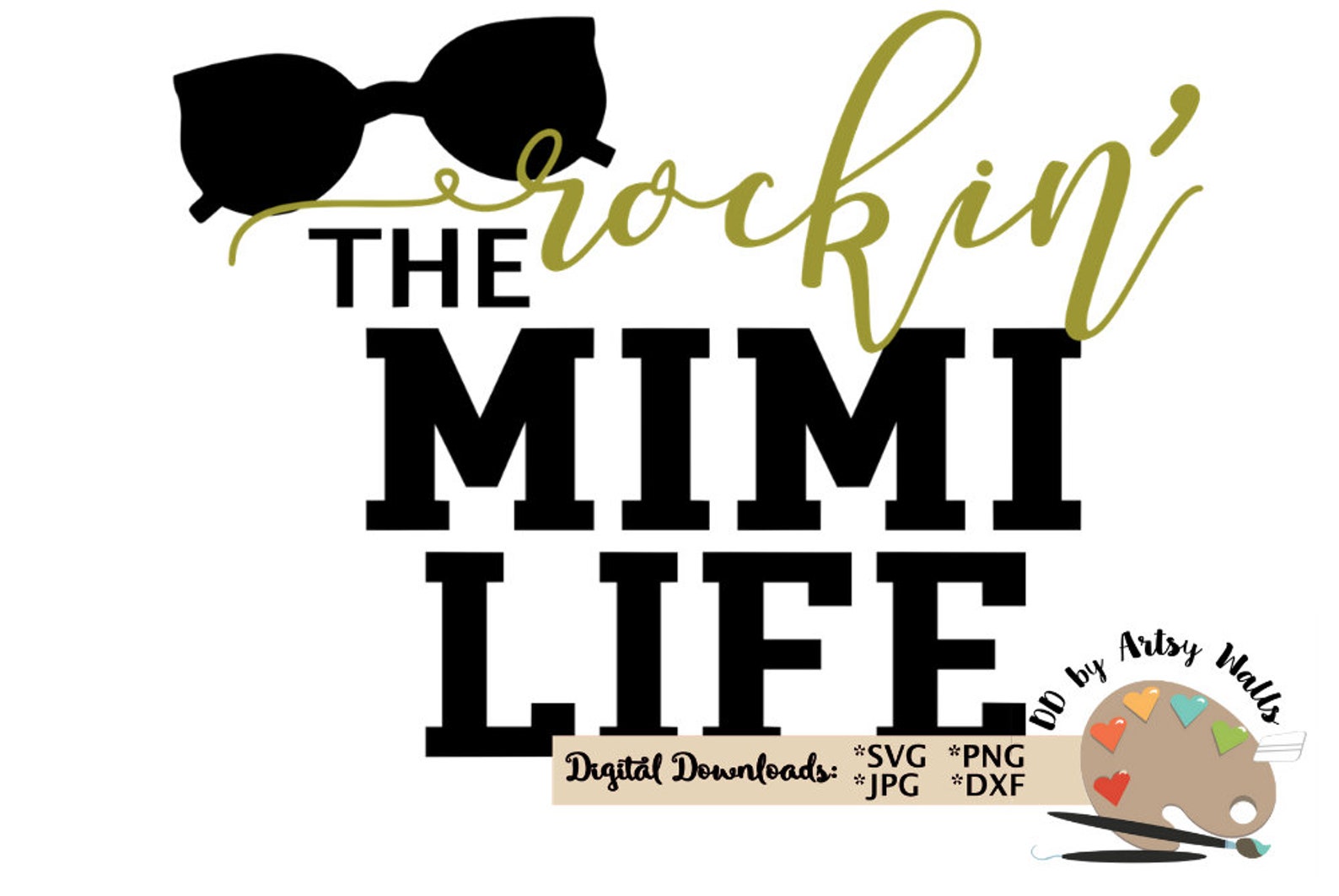 Rockin' the Mimi Life Svg Cut File for T-shirt Mug Decal - Etsy