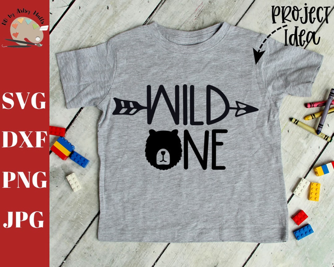 Wild One Bear Svg, Kids Bear Decal Svg Dxf CUT FILE, Kids Bear Shirt ...