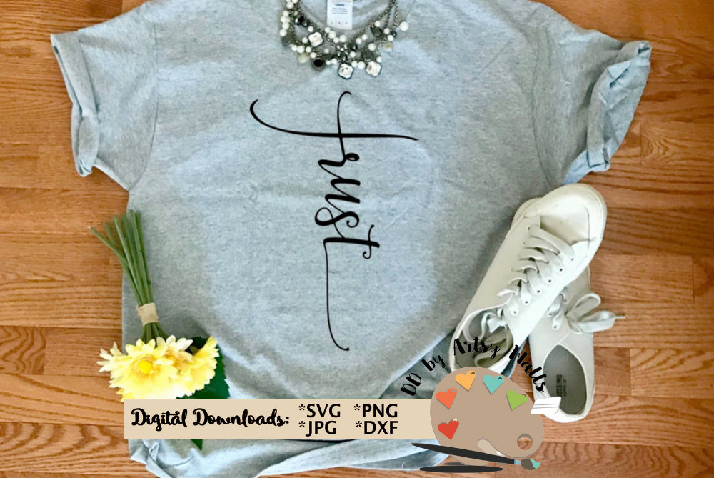 Trust Svg CUT File Trust Cross Svg File Christian Trust in - Etsy