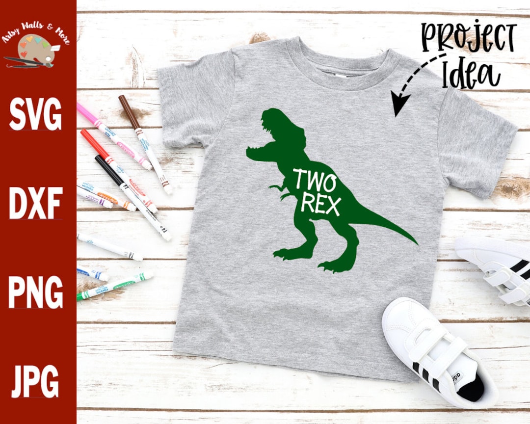Two Rex Svg, Dinosaur SVG CUT File, Tyrannosaurus Rex Silhouette Svg ...