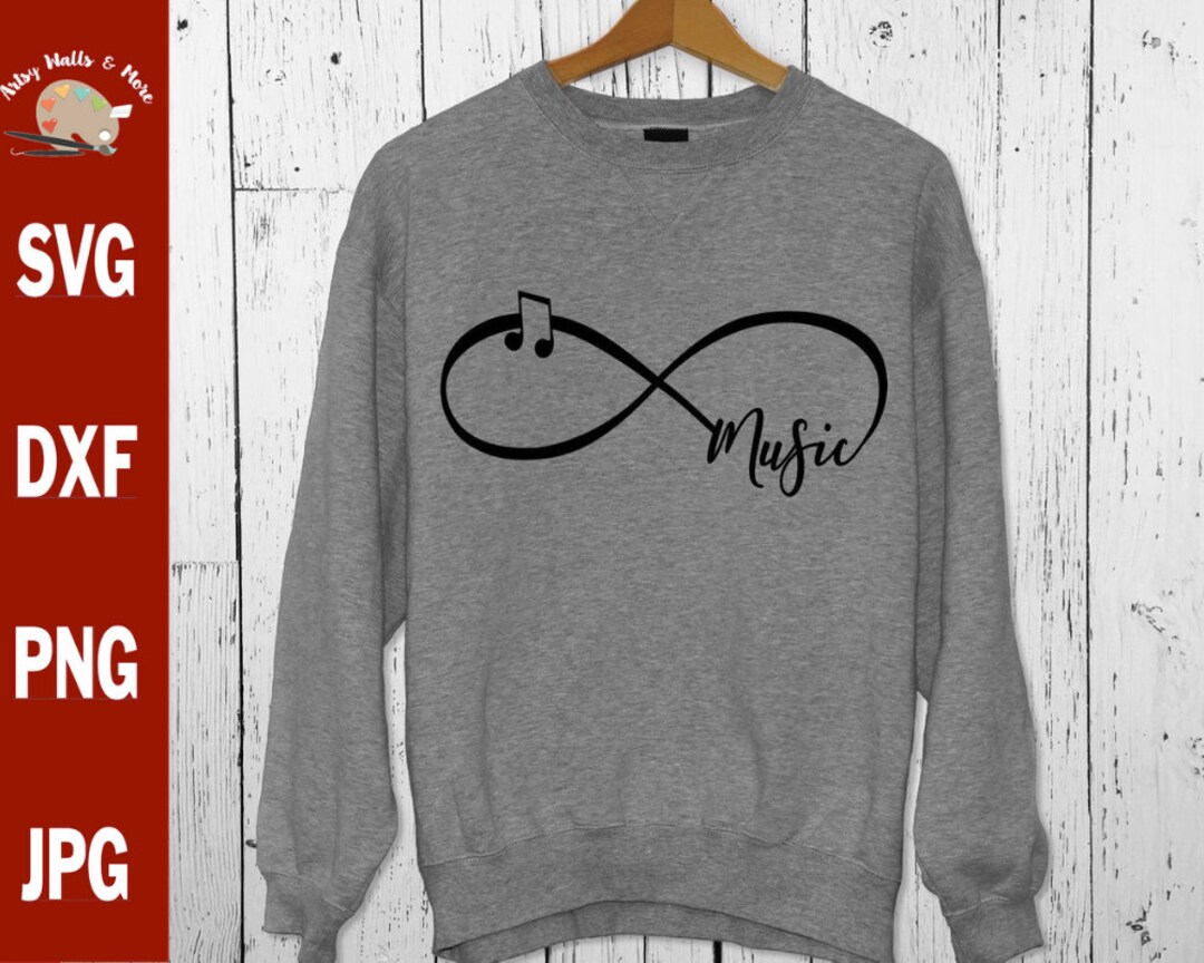 Music Infinity Svg CUT File Svg Dxf Png Jpg, Music Sign Svg, Music ...
