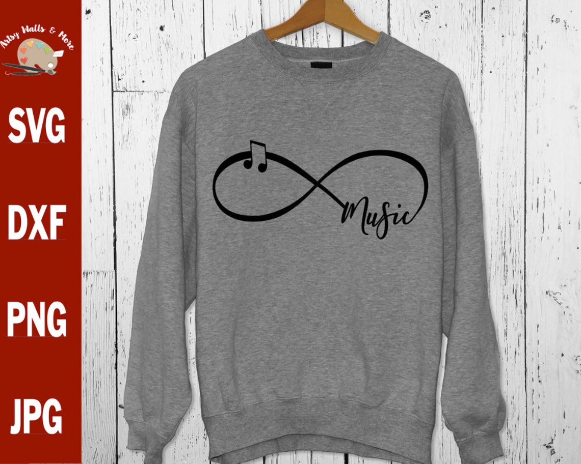 Music Infinity svg CUT file svg dxf png jpg music sign svg | Etsy