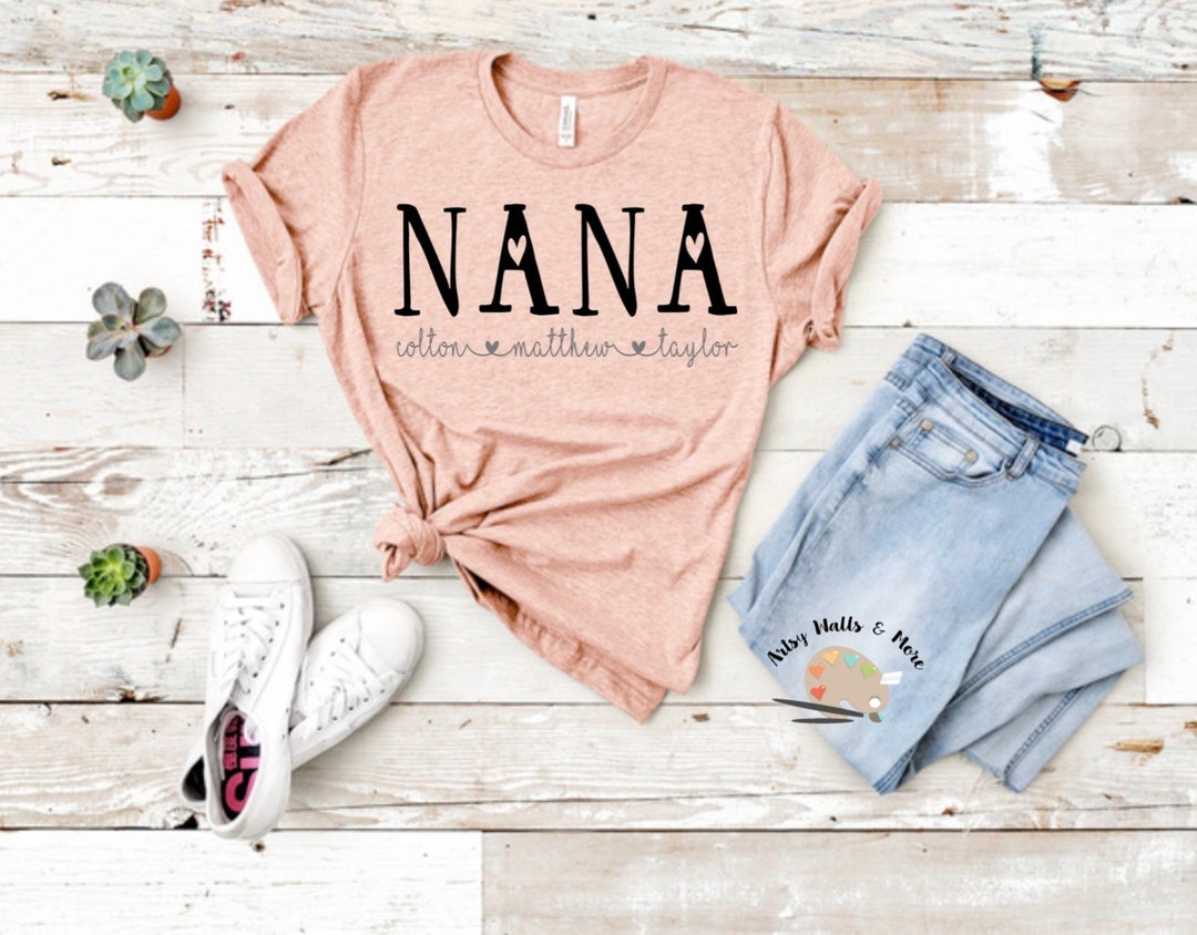 Custom SVG File NANA and Children's Names Svg Cut File Decal Shirt ...