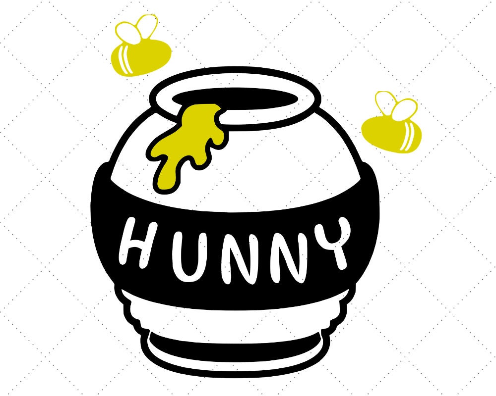 Honey Pot Svg Cut File Hunny Pot Svg Pooh Bear Svg Classic | Etsy Australia