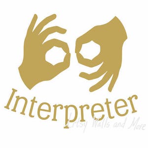 Sign Language Interpreter SVG Cut File PNG Jpg File Silhouette Cricut ...
