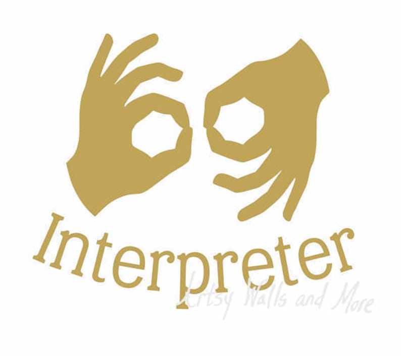 Sign Language Interpreter SVG Cut File PNG Jpg File Silhouette Cricut ...