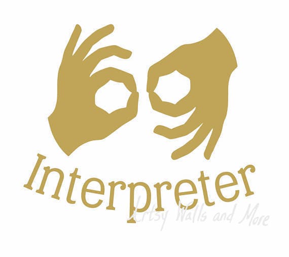 Sign Language Interpreter SVG Cut File PNG Jpg File Silhouette Cricut ...