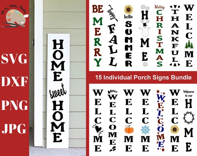 Welcome Porch Sign SVG: Front Porch Decor, Outdoor Pillow (digital ...