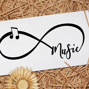 Music Infinity Svg CUT File Svg Dxf Png Jpg, Music Sign Svg, Music ...
