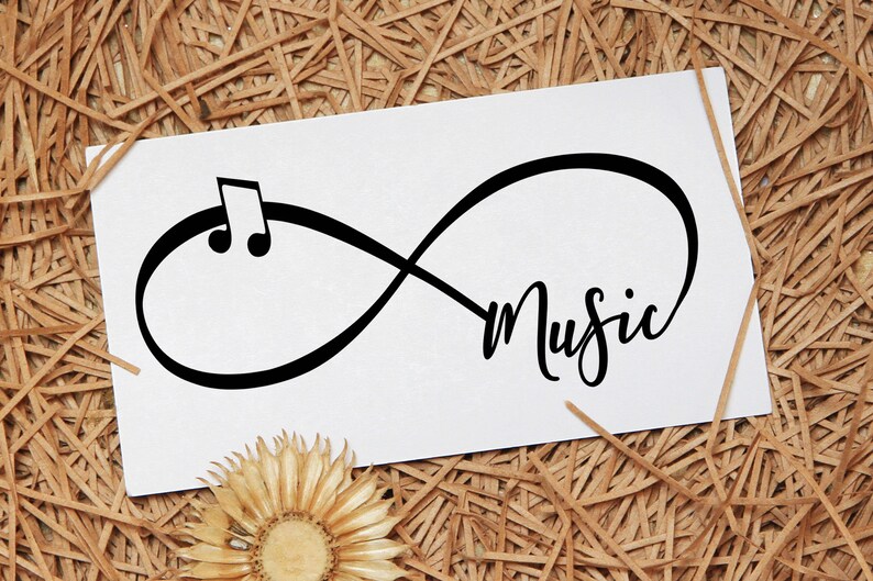 Music Infinity svg CUT file svg dxf png jpg music sign svg | Etsy