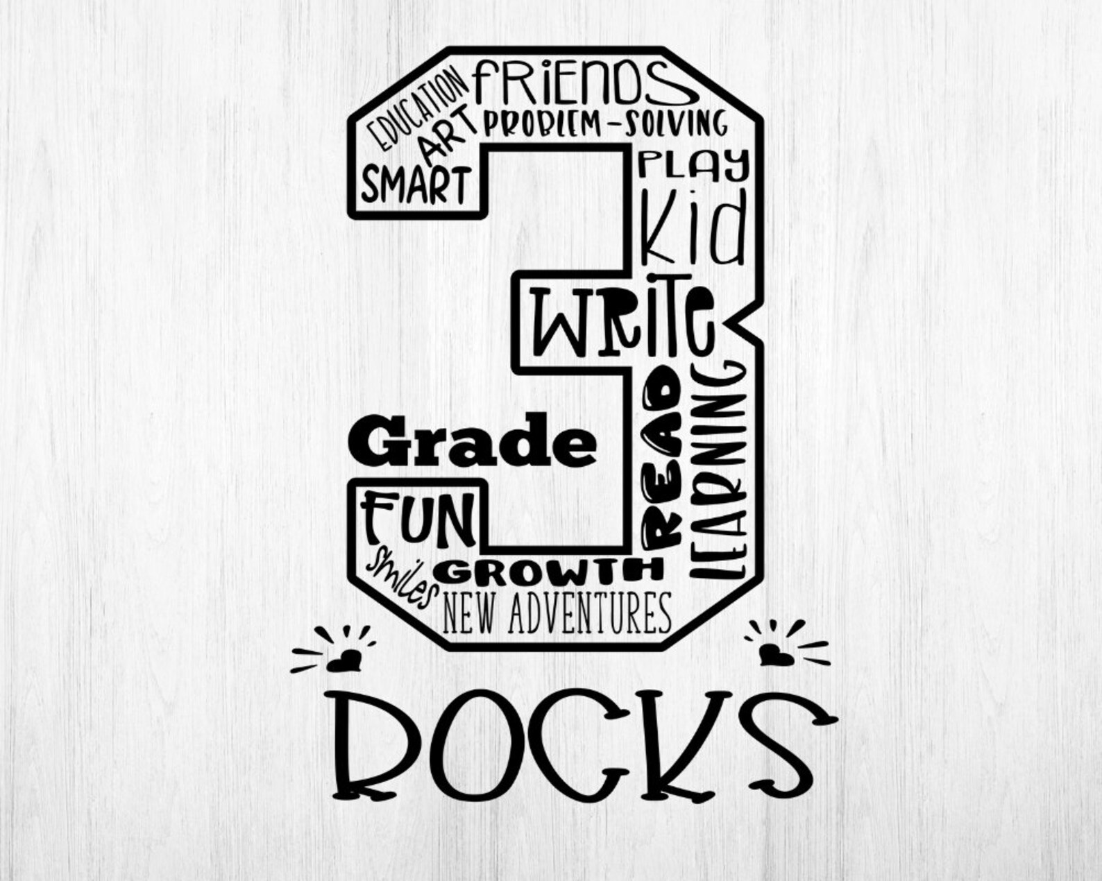 3rd Grade Rocks Svg First Day of 3rd Grade T-shirts DIY, 3rd Grade ...