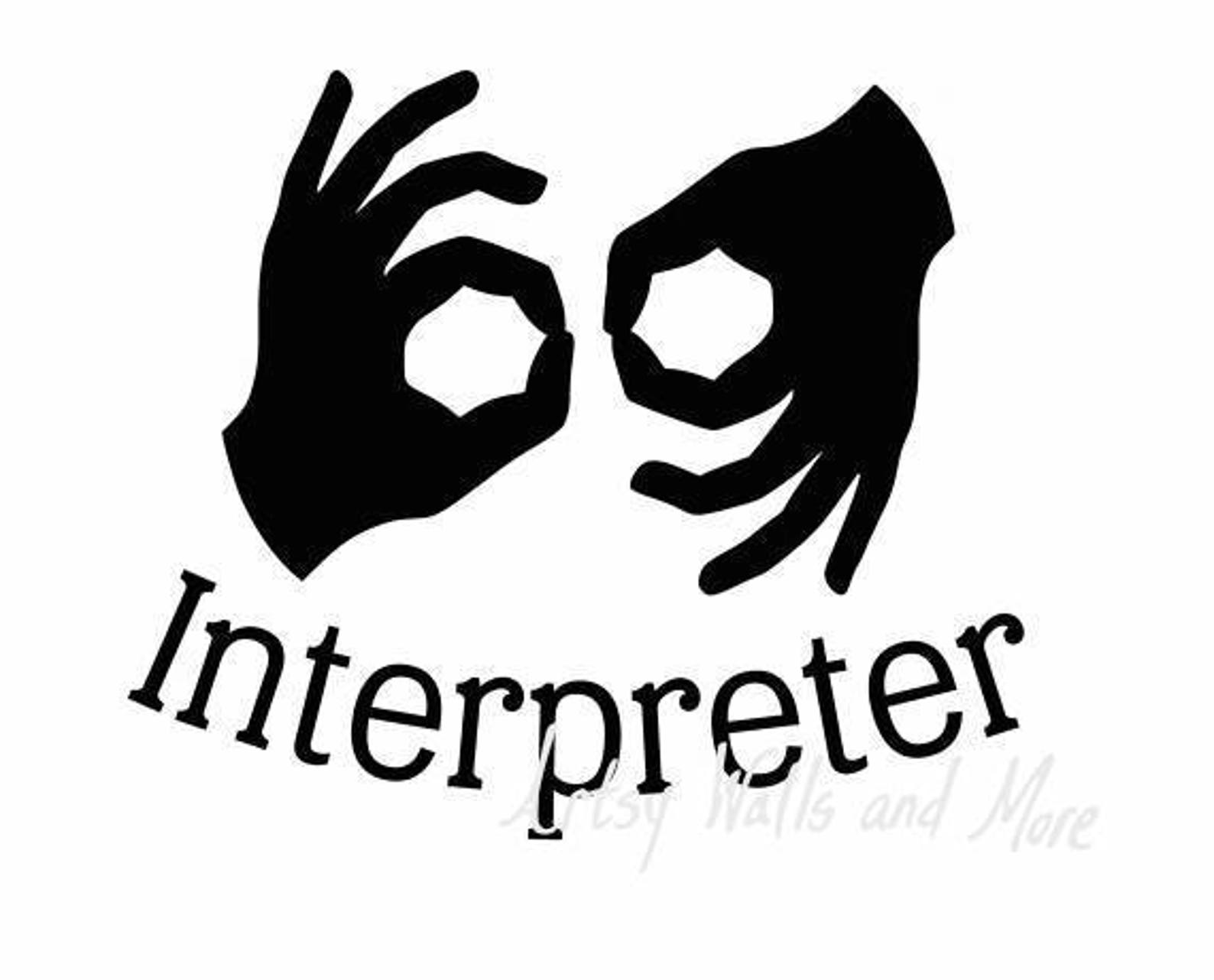 Sign Language Interpreter SVG Cut File PNG Jpg File Silhouette - Etsy