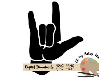 ASL Love Sign Language Svg/png/jpeg Design for (Download Now) - Etsy