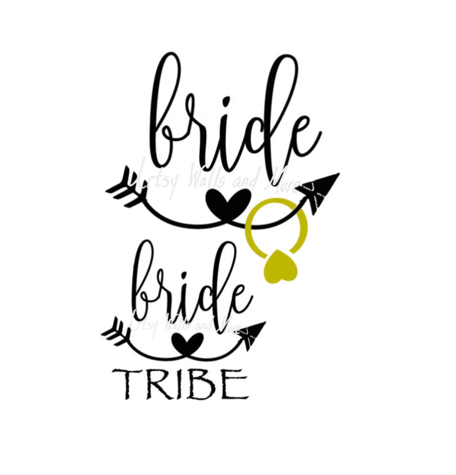 Bride and Bride Tribe Svg Wedding Svg Bridal Cutting File Bridal Party ...