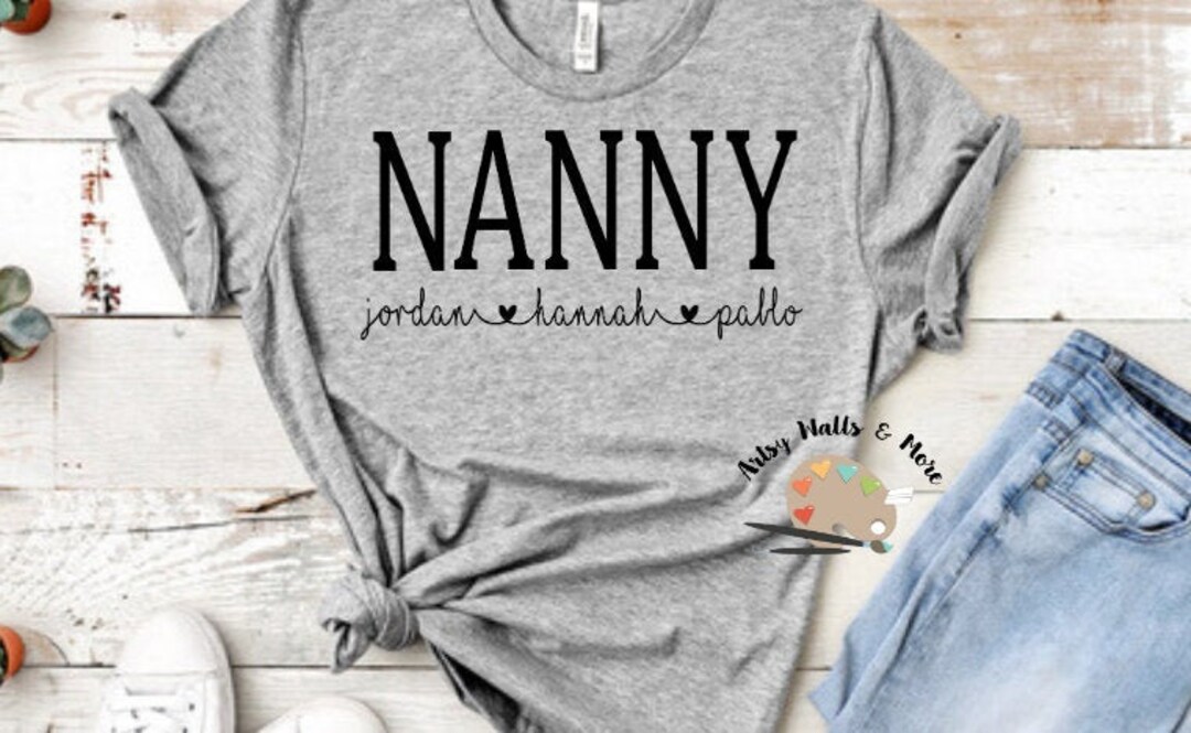 Nanny Svg Custom SVG File Nanny and Children's Names Svg Cut File Decal ...