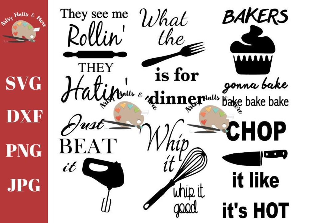 Baking Song Lyrics Svg Cut File Funny Kitchen Signs Svg Funny Kitchen ...