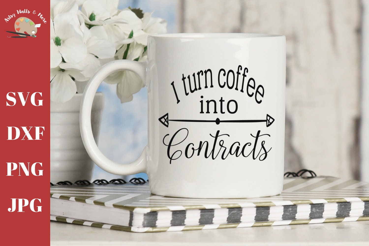 I turn coffee into contracts SVG CUT file Real estate agent | Etsy