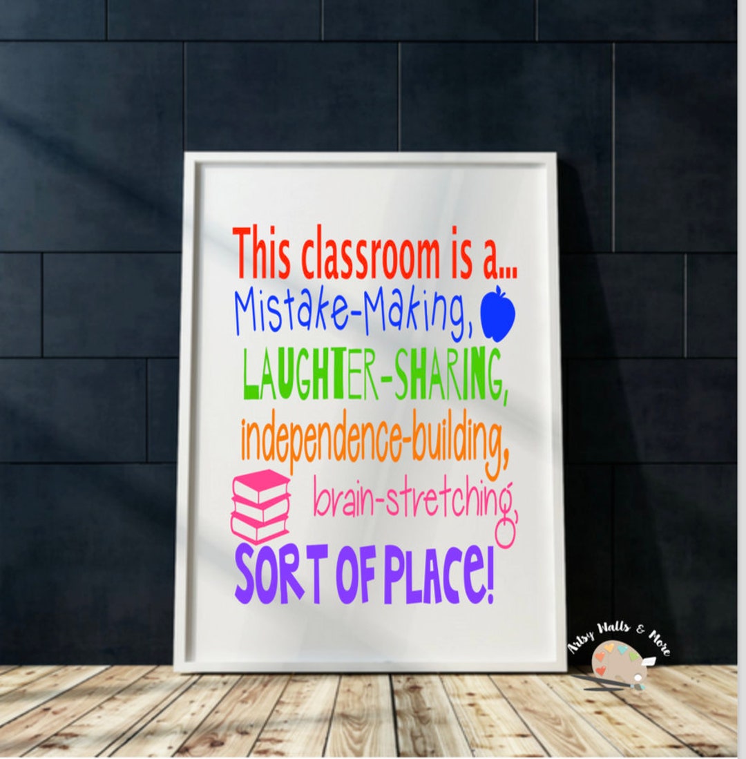 Classroom Door Printable Wall Art Print, School Classroom Library Print ...