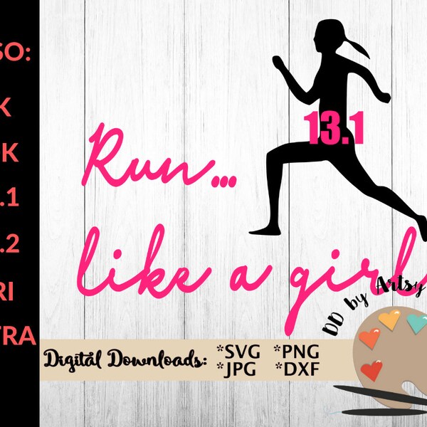 Run Like a Girl Svg - Etsy
