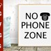 No Phone Zone Svg CUT File Svg Dxf Png, Phone Wall Sign Svg No Phone ...