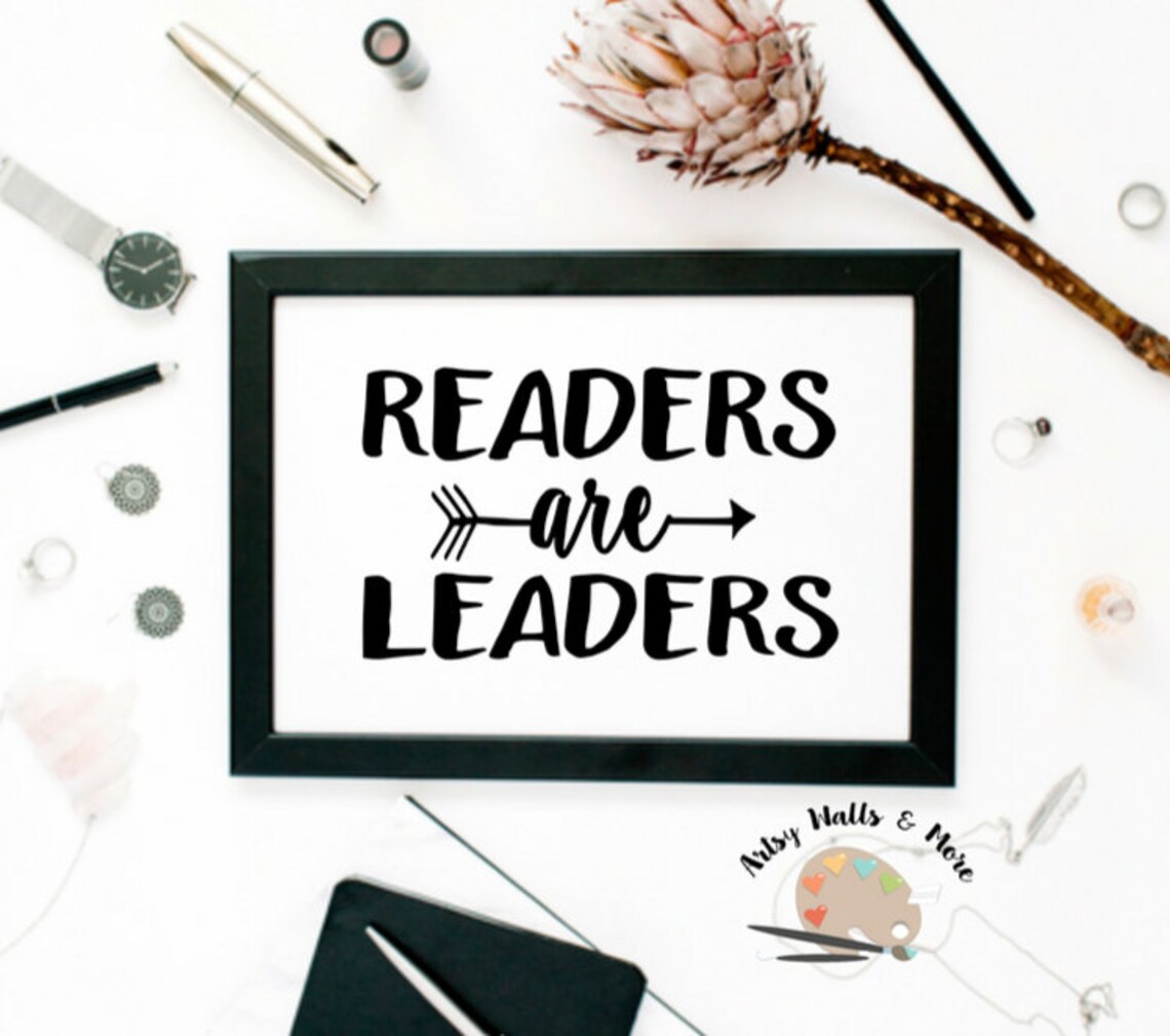 Readers Are Leaders Printable Wall Art Reading Classroom - Etsy