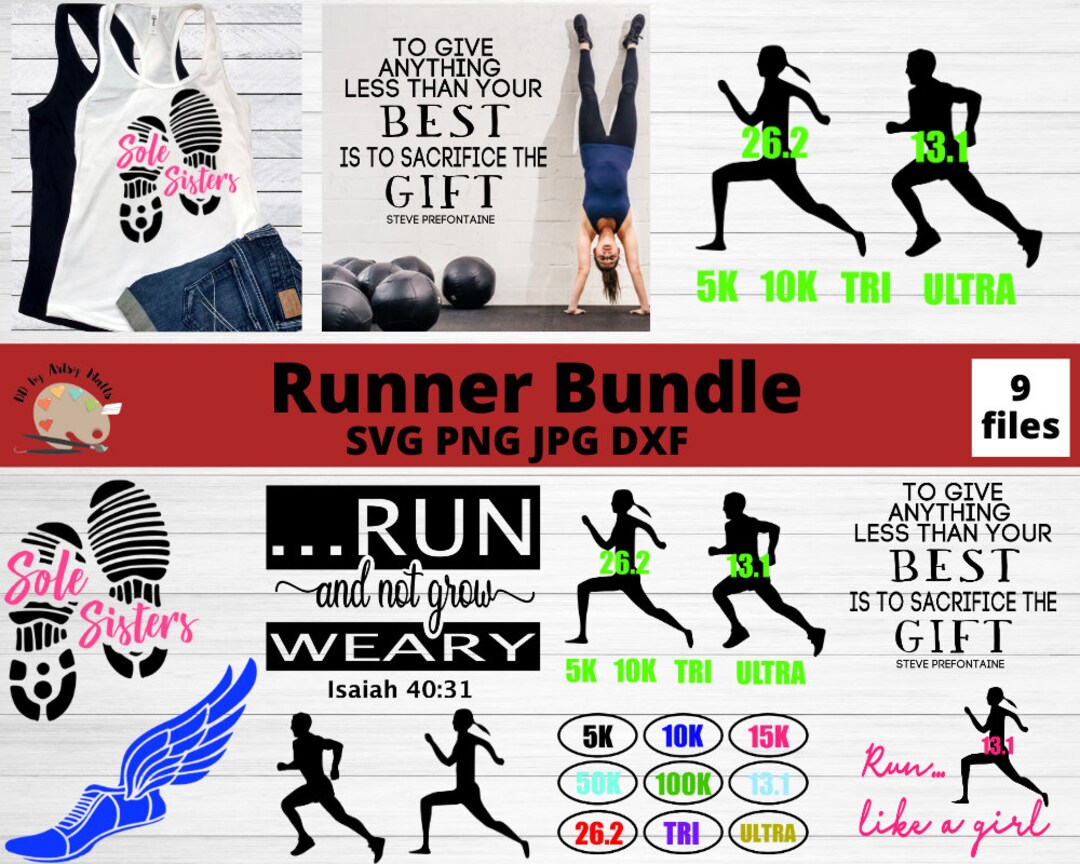 Running Quotes Svg Bundle, Running Svg, DIY Runner Gifts Svg Png Jpg ...