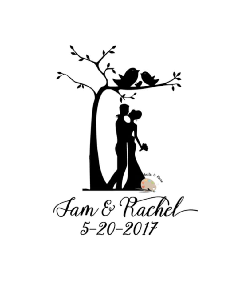 Custom Wedding SVG File With Custom Names and Date Digital Download ...