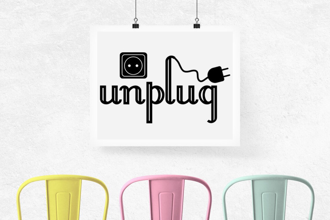 Unplug Svg CUT File Svg Dxf Png Jpg Unplugged Svg Unplug Sign - Etsy