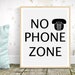 No Phone Zone Svg CUT File Svg Dxf Png, Phone Wall Sign Svg No Phone ...