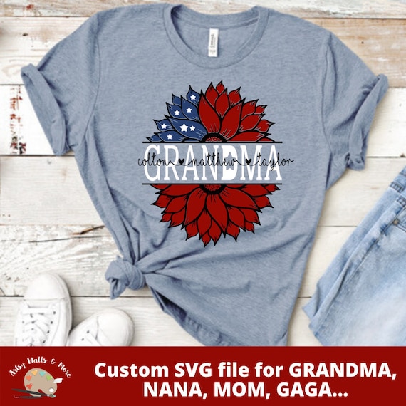 Custom SVG File GRANDMA and Kid's Names Svg Cut File - Etsy