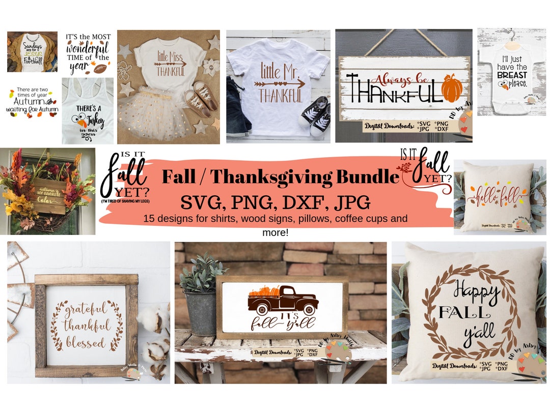 Thanksgiving Svg Bundle Fall Bundle Svg Dxf Png Jpg - Etsy
