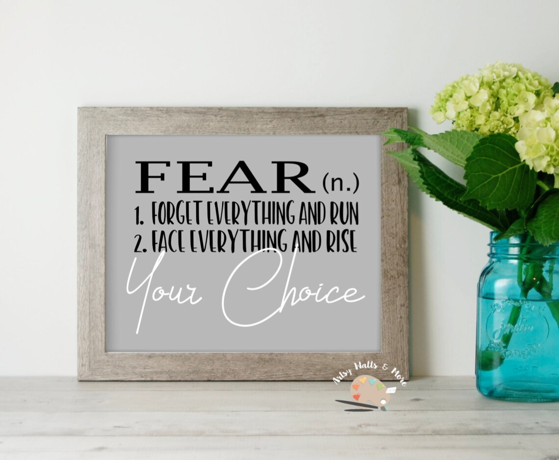 Fear Printable Wall Art Faith Over Fear Print Fear Definition Print ...