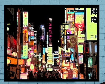 Tokyo painting | Etsy
