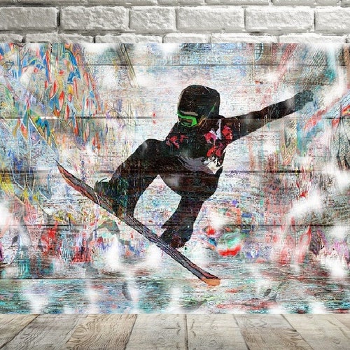 Into the Light Wood Wall Art Snowboard Art Ski Art Wood | Etsy