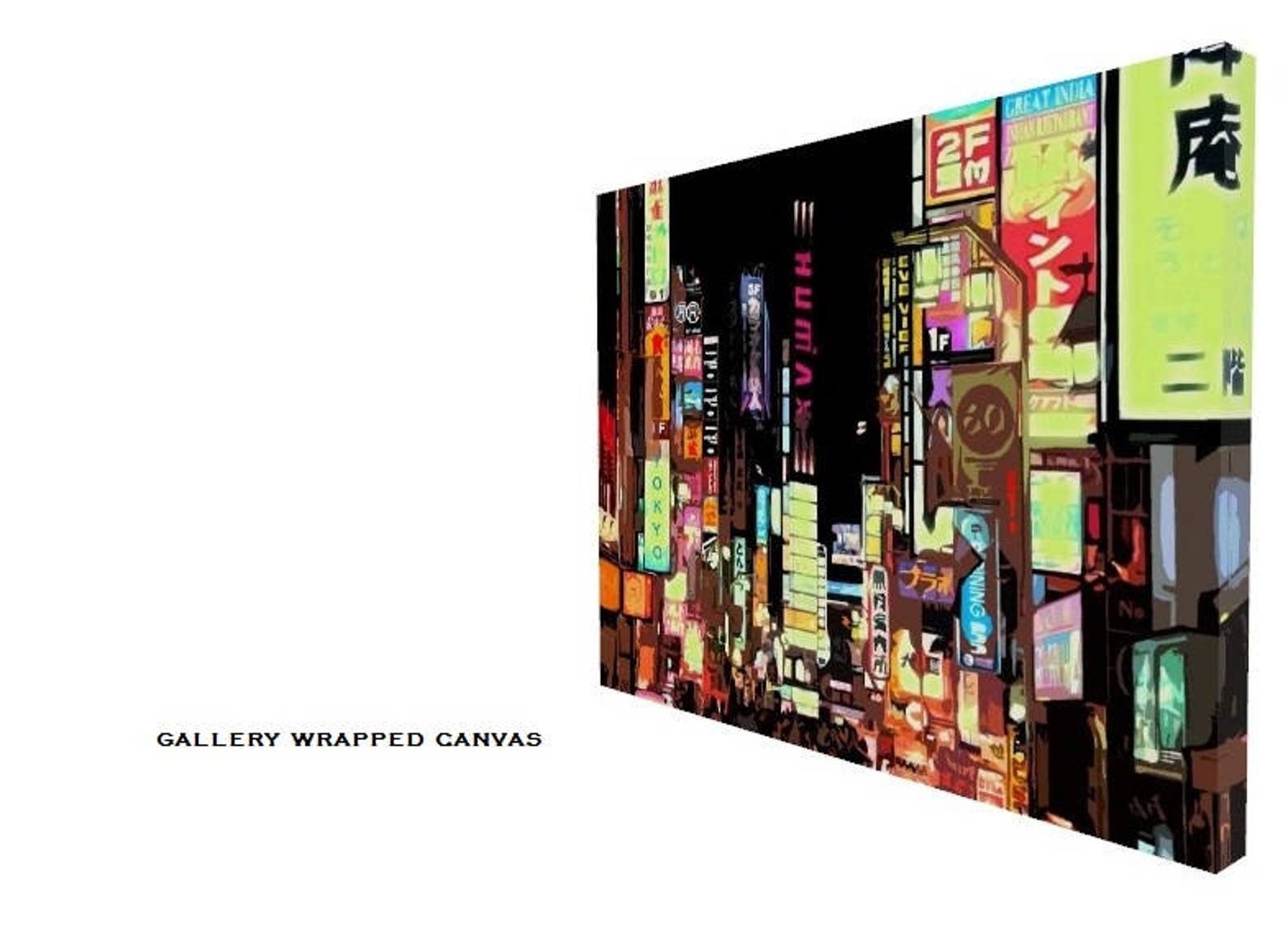 Tokyo Art Tokyo Print Tokyo Canvas Travel Decor Japan Art - Etsy