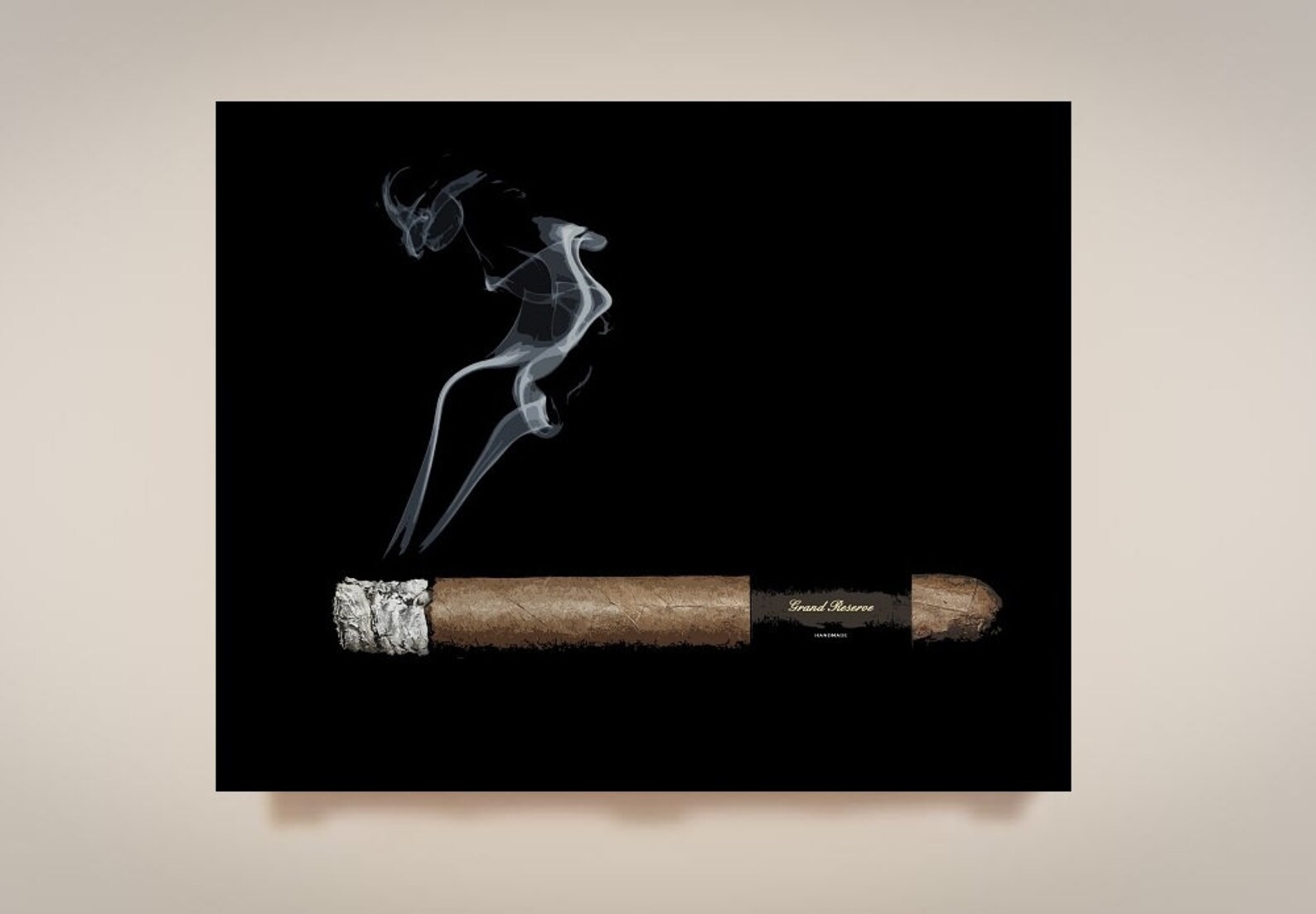 Cigar Painting, Cigar on Canvas, Cigar Print, Cigar Picture, Man Cave ...
