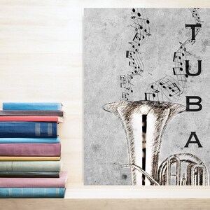 Tuba Prints : Musical Instruments Room Decor, Paper or Canvas - Etsy