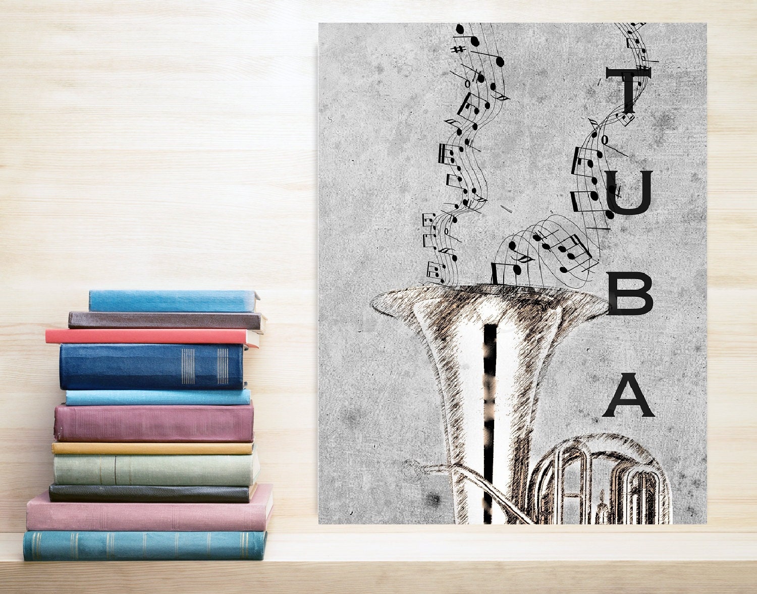 Tuba Art Musical Instrument Tuba Player Print or Canvas | Etsy