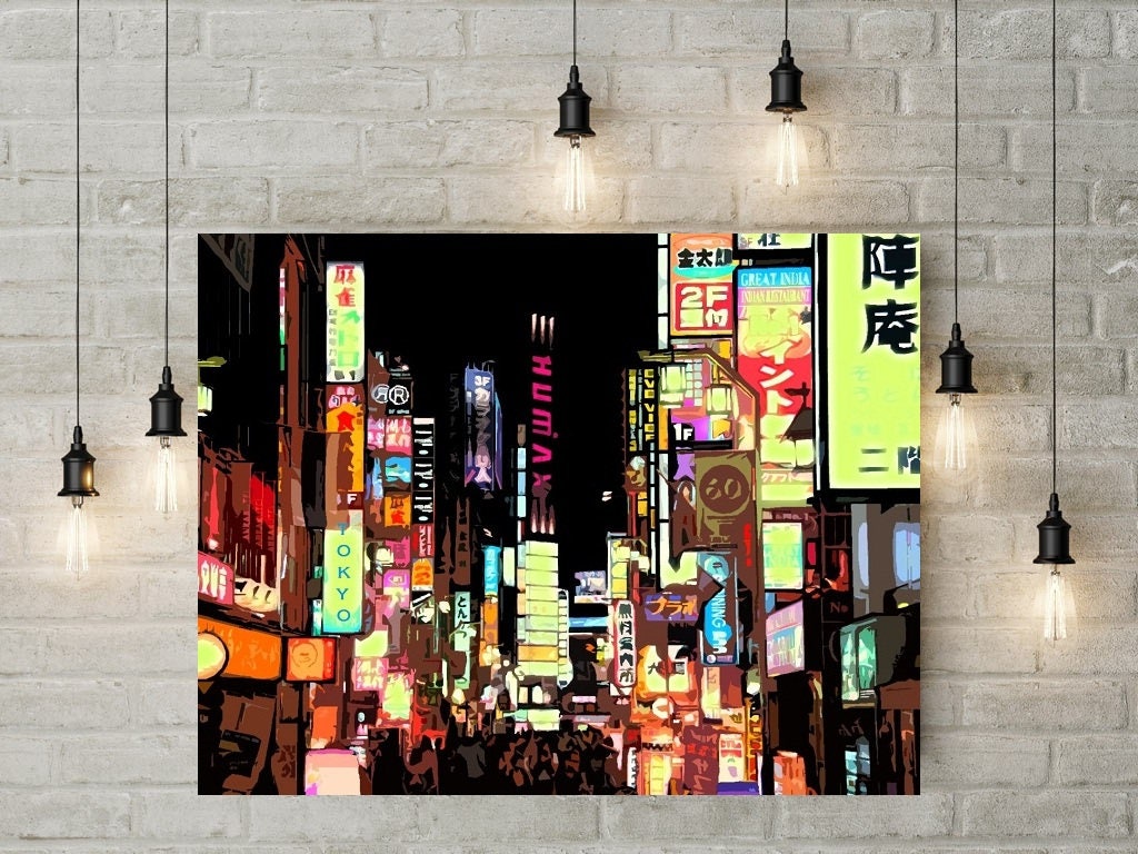 Tokyo Art, Tokyo Print, Tokyo Canvas, Travel Decor, Japan Art, City ...