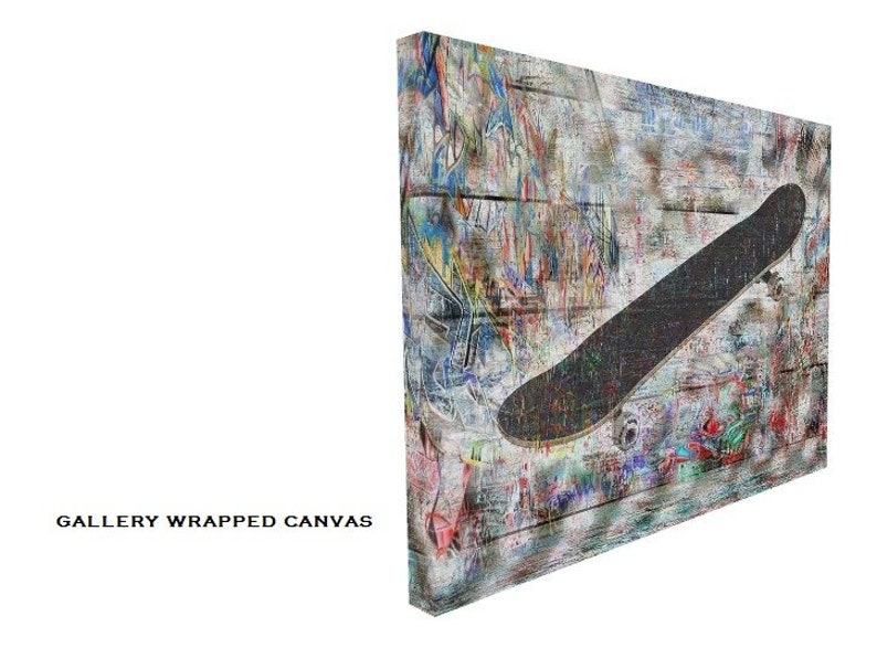 Skateboard Art Print or Canvas Skateboarder Poster - Etsy