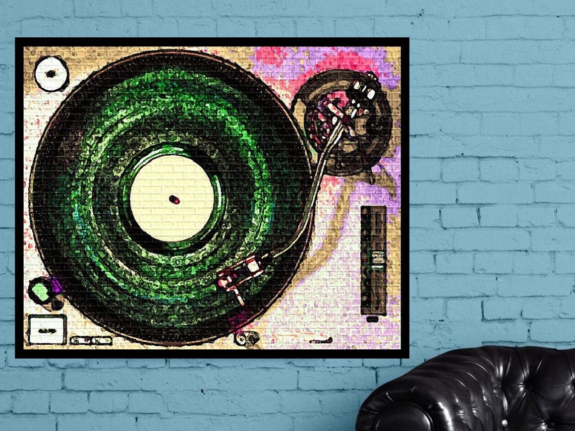 Hip Hop Art, Print or Canvas, Record Player, Turntable Picture, Cool ...